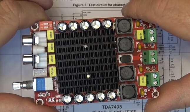 TDA7498 Class D 2x100W Dual Channel Audio Stereo Digital Amplifier Board Amplifier Module